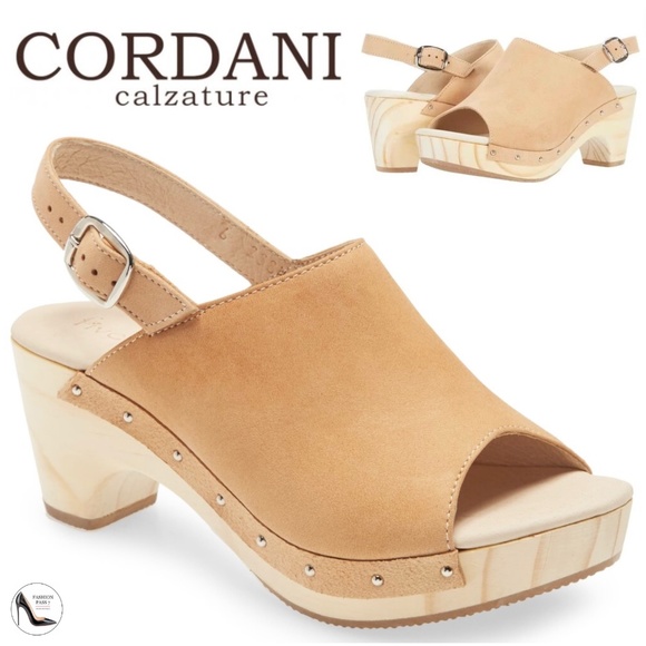 Cordani | Shoes | Cordani Zadie Sandal Camel Nobuck Leather Clog Wooden ...